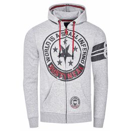 Rusty Neal Sweat Jacke mit Front-Prints