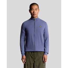 Lyle & Scott Lyle & Scott Strickjacke mit Rei&szlig;verschluss aus Lammwollmischung &ndash; Grau