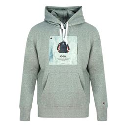 Champion Icon Logo Grau Hoodie