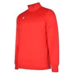 Umbro Herren Club Essential Half Zip Sweatshirt (Zinnoberrot)
