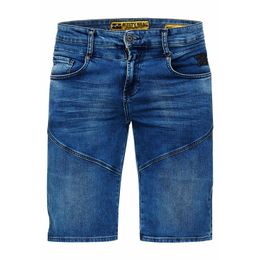 Rusty Neal Royal Blue Used Jeans Shorts "TUSCOR"