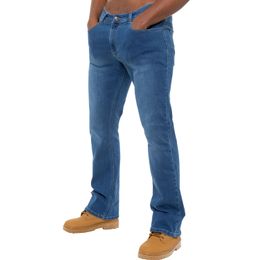 Enzo Herren Bootcut Stretch Denim Jeans