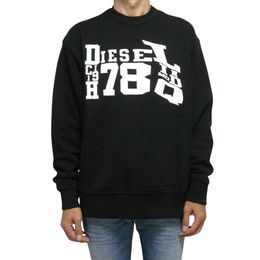 Diesel - Schwarzes Sweatshirt Mit Verzerrtem Logo