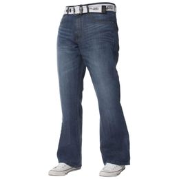 Kruze Herren Bootcut Denim Jeans