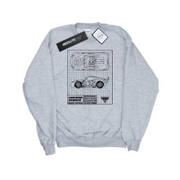 Disney - "Cars Lightning McQueen Blueprint" Sweatshirt f&uuml;r Herren (Grau)