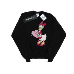 Disney - "Daisy Duck Love Heart" Sweatshirt f&uuml;r Herren (Schwarz)