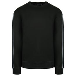 Nicce Crew Hals Langarm Pullover Schwarzer Herren Geti Sweenlowirt 211 1 03 07 0001