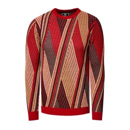 Rusty Neal Feinstrick Colorblock Rundhals-Pullover