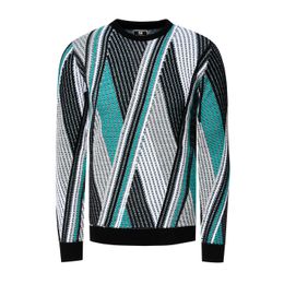 Rusty Neal Feinstrick Colorblock Rundhals-Pullover