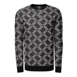 Rusty Neal Feinstrick mit Karo-Muster Rundhals-Pullover
