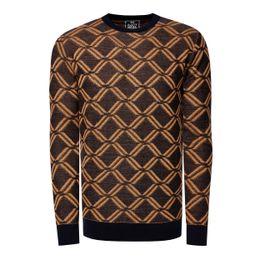 Rusty Neal Feinstrick mit Karo-Muster Rundhals-Pullover