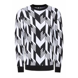 Rusty Neal Kontrast Feinstrick Rundhals-Pullover
