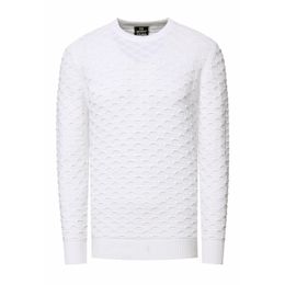 Rusty Neal Grobstrick mit Muster Einfarbig Rundhals-Pullover
