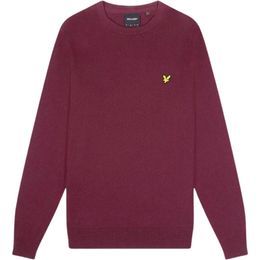 Lyle & Scott Lyle & Scott Cotton Merino Rich Burgundy Pull-over-Pullover