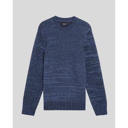Lyle & Scott Lyle & Scott &ndash; Melierter Strickpullover mit Rundhalsausschnitt &ndash; Marineblau