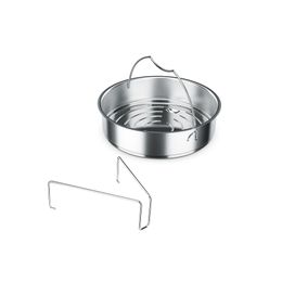 Dampfgareinsatz Fissler, silber (silberfarben), &Oslash;:22cm, Edelstahl 18/10, Topfeins&auml;tze, mit Dreibein
