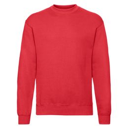 Fruit of the Loom - "Classic" Sweatshirt f&uuml;r Herren/Damen Unisex angesetzte &Auml;rmel (Rot)