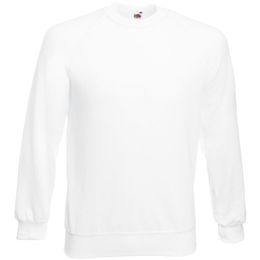 Fruit of the Loom Herren Raglan-&Auml;rmel Belcoro&reg; Sweatshirt (Wei&szlig;)