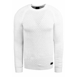 Rusty Neal Rundhals-Pullover Wei&szlig;