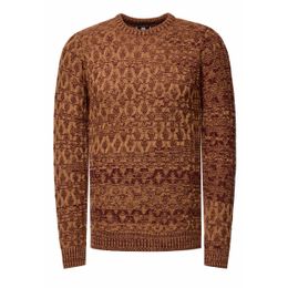 Rusty Neal Used-Look Karomuster Rundhals-Pullover