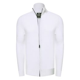 Rusty Neal Feinstrick im Biker-Stile Slim Fit Strick-Jacke