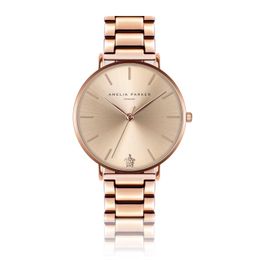 Quarzuhr AMELIA PARKER "AA2-B068R", rose gold, Armbanduhren, Damen, Quarzuhr