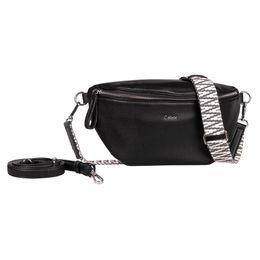 Bauchtasche Gabor "Silena", Damen, Gr. B/H/T: 30cm x 15,5cm x 9,5cm, schwarz, Polyurethan, clean, gepflegt, gepr&auml;gtes Muster, unifarben, Taschen, hochwertig gewebte Gurtband und ein filigranes Logo