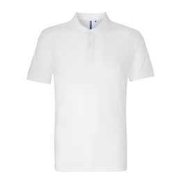 Asquith & Fox Herren Bio-Poloshirt in klassischer Passform (Wei&szlig;)