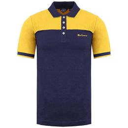 Ben Sherman Farbblock Herren Marine/Gelb Poloshirt