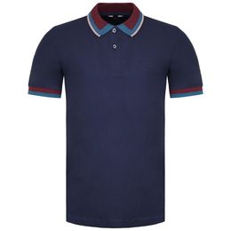 Ben Sherman Streifenkragen Herren Navy Polo -Hemd