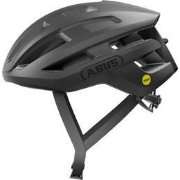 Fahrradhelm Abus "POWERDOME MIPS" Gr. S, schwarz (mattschwarz), Helme, S Kopfumfang: 51cm - 55cm, matt
