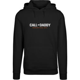 Kapuzensweatshirt Merchcode "Merchcode Herren Fathers Day - Call of Daddy Hoody", Herren, Gr. S, schwarz, 65% Baumwolle, 35% Polyester, bedruckt, Sweatshirts