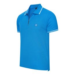 Cappuccino Italia Polo Zip Polo Torino Blau