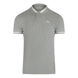 Cavalli Class - Graues Poloshirt Mit Auff&auml;lligem Streifenkragen