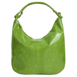 Shopper Bruno Banani, Damen, Gr. B/H/T: 40cm x 33cm x 4cm onesize, gr&uuml;n, Leder, leicht gl&auml;nzend, unifarben, Taschen Shopper, echt Leder
