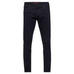 Rusty Neal Black Denim Jeans Hose "MELVIN" Slim Fit Cotton-Stretch