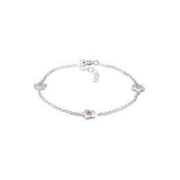 Armband Elli "Kinder Blume mit Kristallen von Swarovski 925 Sterling Silber" Gr. 14, silber, Armb&auml;nder, Damen, 14cm, ohne Stein, Silber 925 (Sterlingsilber), Armband