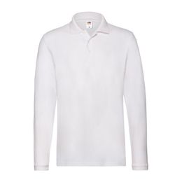Fruit of the Loom - Poloshirt f&uuml;r Herren Lang&auml;rmlig (Wei&szlig;)