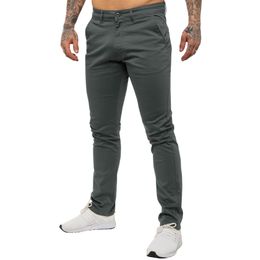 Enzo | Herren Slim Fit Stretch Chino Jeans - Grau