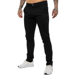Enzo | Herren Slim Fit Stretch Chino Jeans - Schwarz