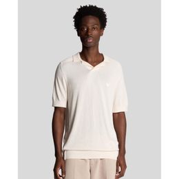 Lyle & Scott Herren Lyle And Scott Polo-Shirt mit Nahtbesatz in Wei&szlig;