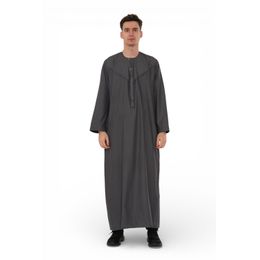 Herren Eid Grau Marokkanische Jubba Robe Djellaba Ramadan Eid Thobe &ndash; HM11