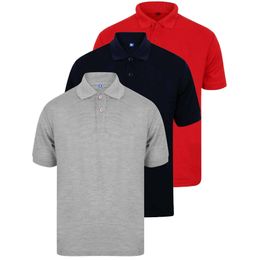 Kruze | Herren Poloshirts (3er Pack) - GRU/NVY/ROT