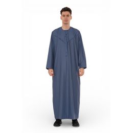 Herren Eid Blaue marokkanische Jubba Robe Djellaba Ramadan Eid Thobe &ndash; HM11