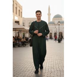 Herren Gr&uuml;ne Eid Marokkanische Thobe Robe Djellaba Ramadan Eid Jubba LFS- HM10