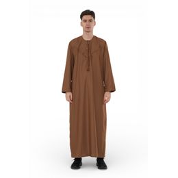 Herren Eid Kamelbraun Marokkanische Jubba Robe Djellaba Ramadan Eid Thobe &ndash; HM11