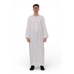 Herren Eid Wei&szlig;e marokkanische Jubba Robe Djellaba Ramadan Eid Thobe &ndash; HM11