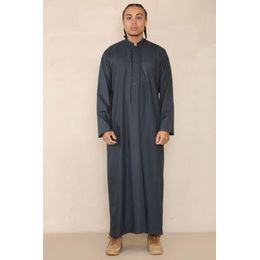 Herren Grau Thobe Jubba Saudi Islamisch Arabisch Eid Baumwolle Kaftan Jubbah Umrah Robe