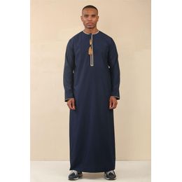 Herren Oman Eid Blue Thobe Saudi Emirati Jubba Robe