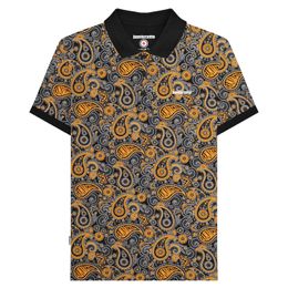 Lambretta - "SS25" Poloshirt Mit Markenzeichen f&uuml;r Herren (Schwarz/Gold)